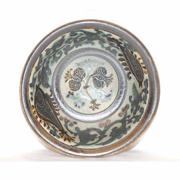 Handcrafted Unique Ceramic Bowl With Hand-Painted Fish