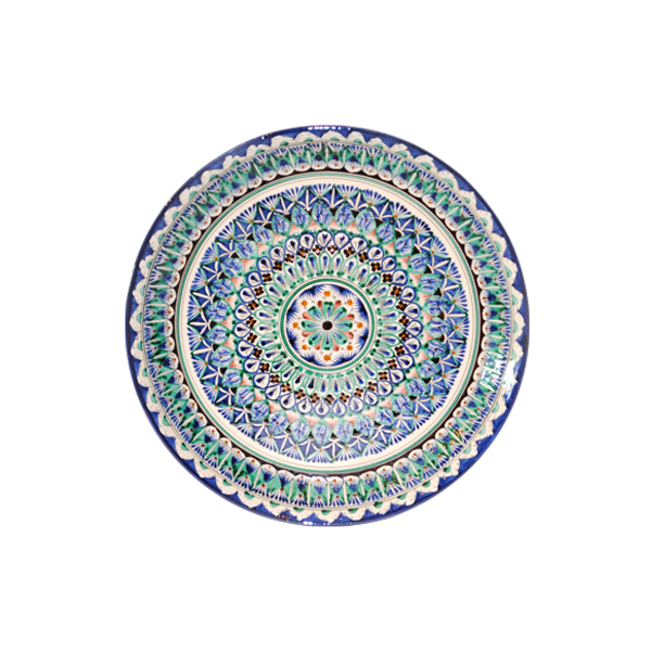 Amazing Ceramic Plate Handcrafted By Masters Of Uzbek Pottery