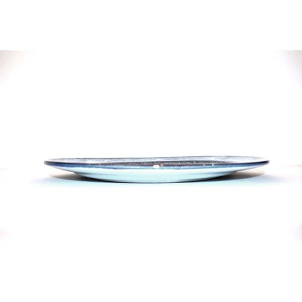 Fantastic Ceramic Round Plate Handcrafted With Blue Design